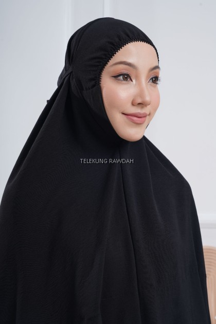 Telekung Rawdah Jasmina Series In Blue Bell